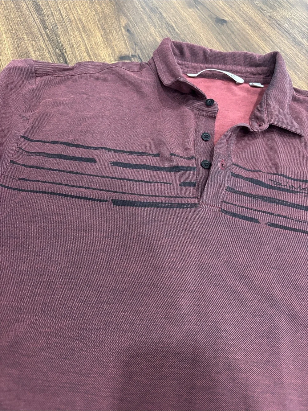 Travis Mathew | Shirts | Travis Mathew Maroon Polo With Black Stripe ...